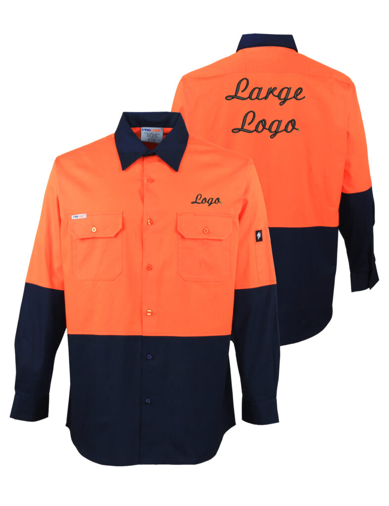 Front Chest Logo (Left) + Back Large Logo - Pro Workwear & Embroidery